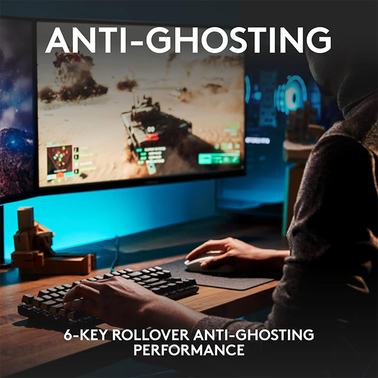 خرید کیبورد Logitech G412 TKL SE - سوییچ مکانیکی بساوایی